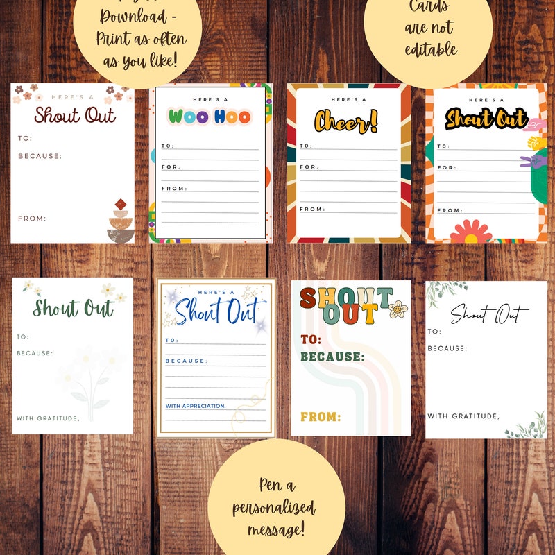 Shout Out Cards - Etsy
