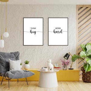 Digital Posters for Office Wall Art Home Office Wall Art Set ...