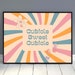 Printable Cubicle Sweet Cubicle Mod Decor for Office Sign Quote Poster ...