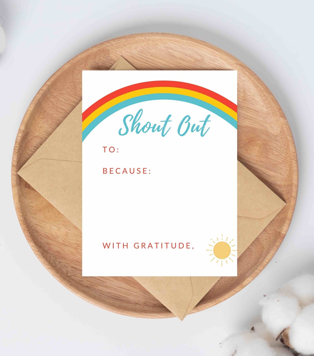 Rainbow Recognition Shout Out Cards Student Reward Acknowledgement ...