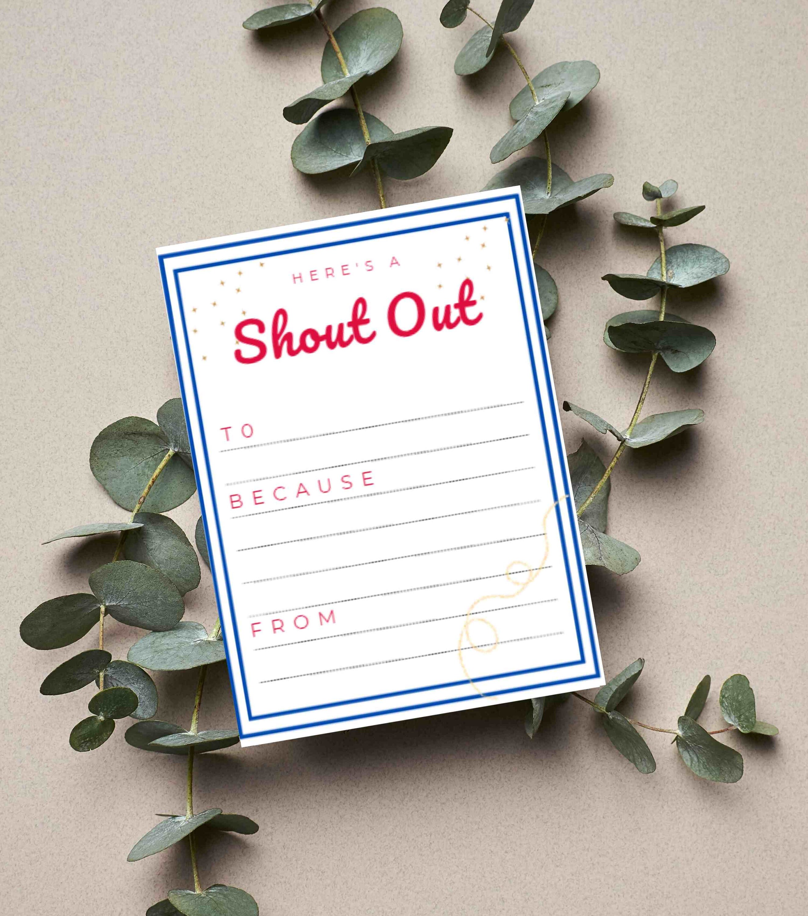 Navy Recognition Shout Out Cards Student Reward - Etsy
