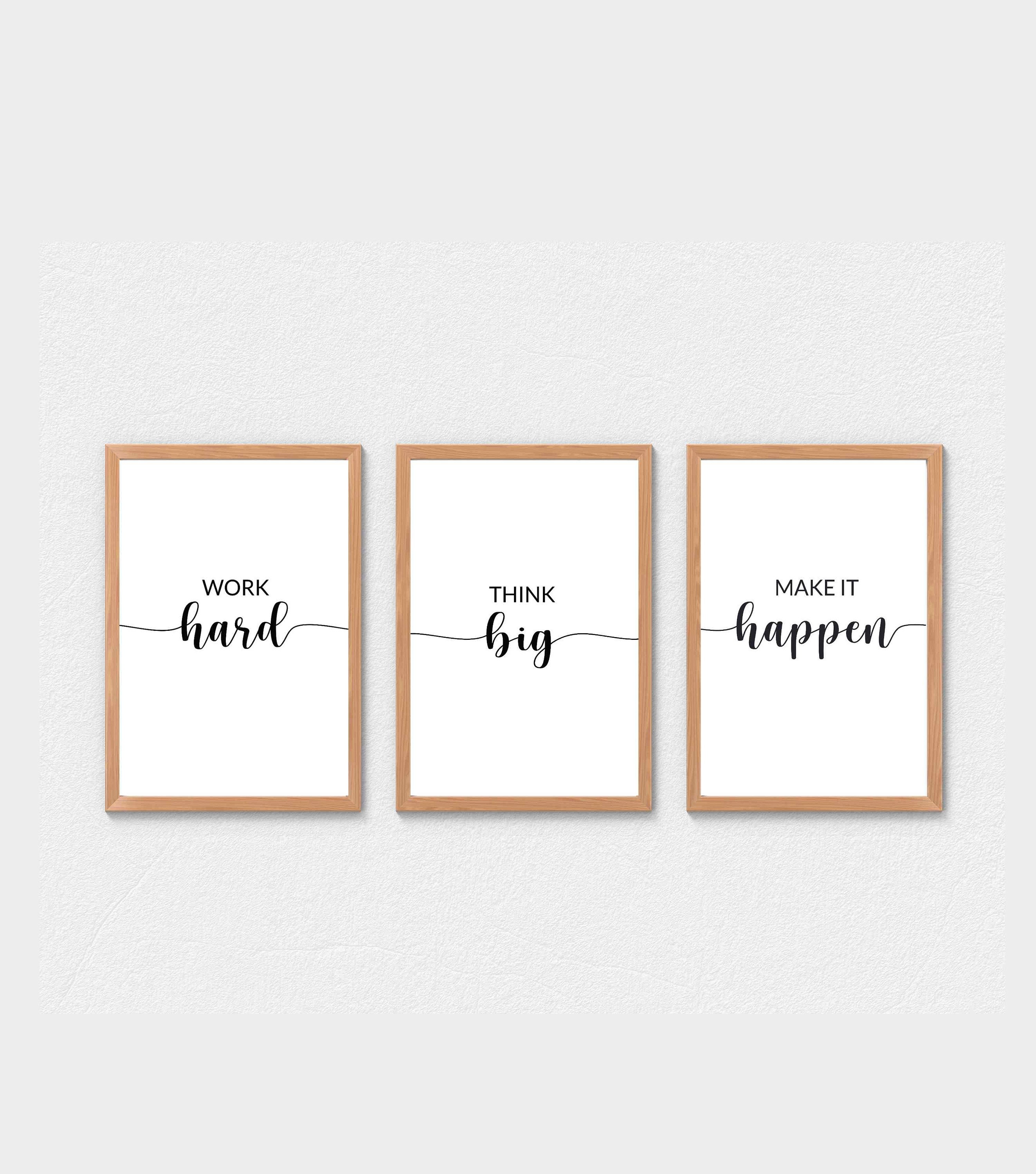 Digital Posters for Office Wall Art Home Office Wall Art Set ...