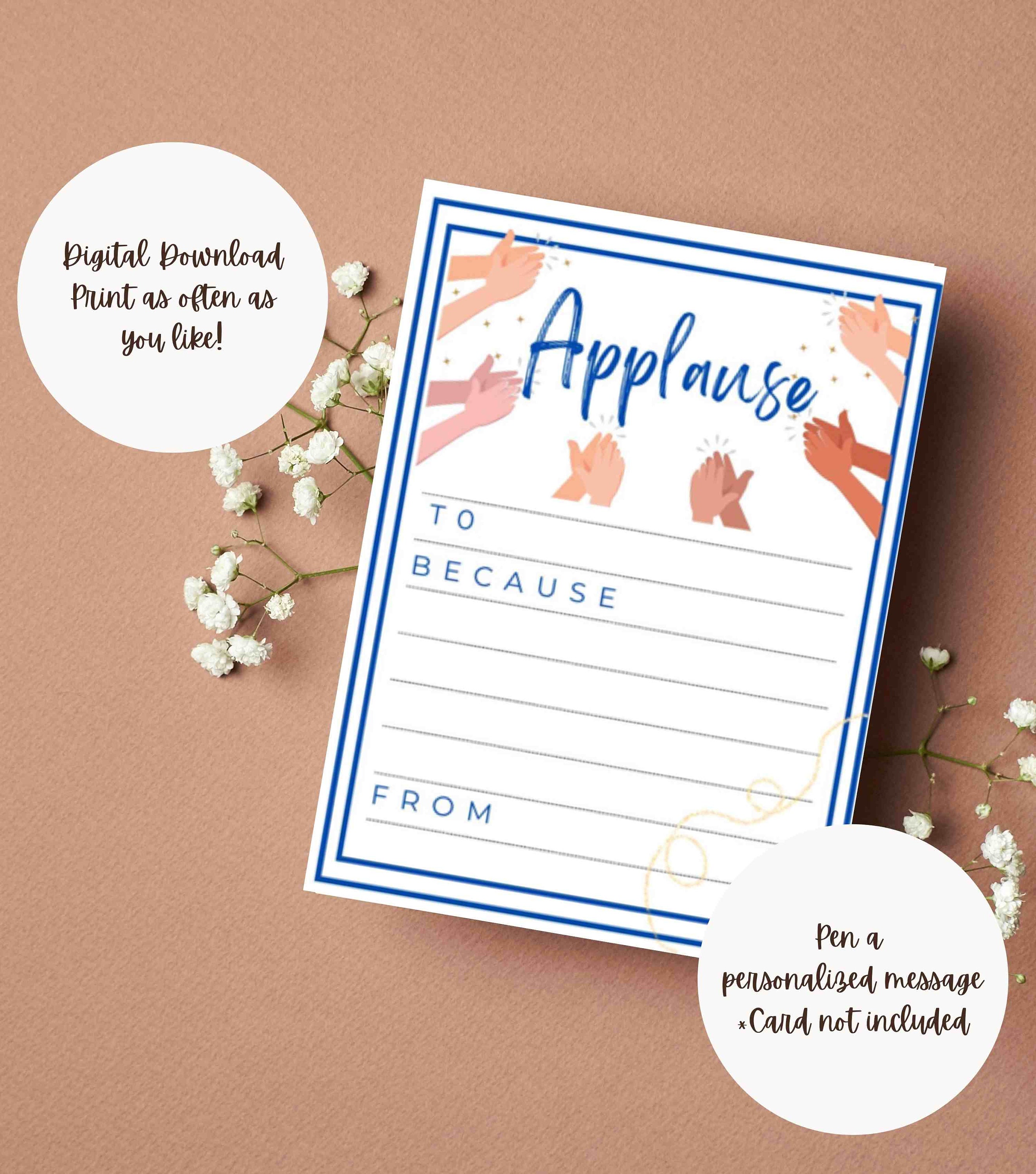 Applause Recognition Shout Out Cards Student Reward Acknowledgement ...