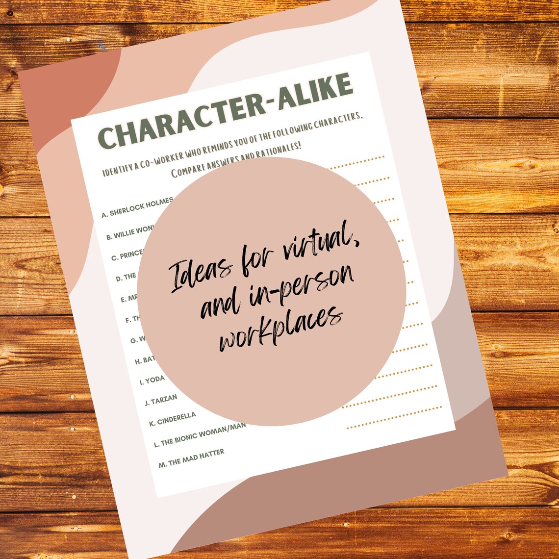 Office Guess the Iconic Character Team Building Game for Office Party ...