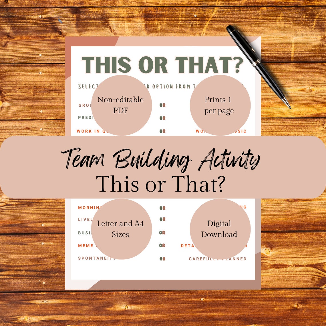 Co-worker This or That Team Building for Staff or Employees Work or ...