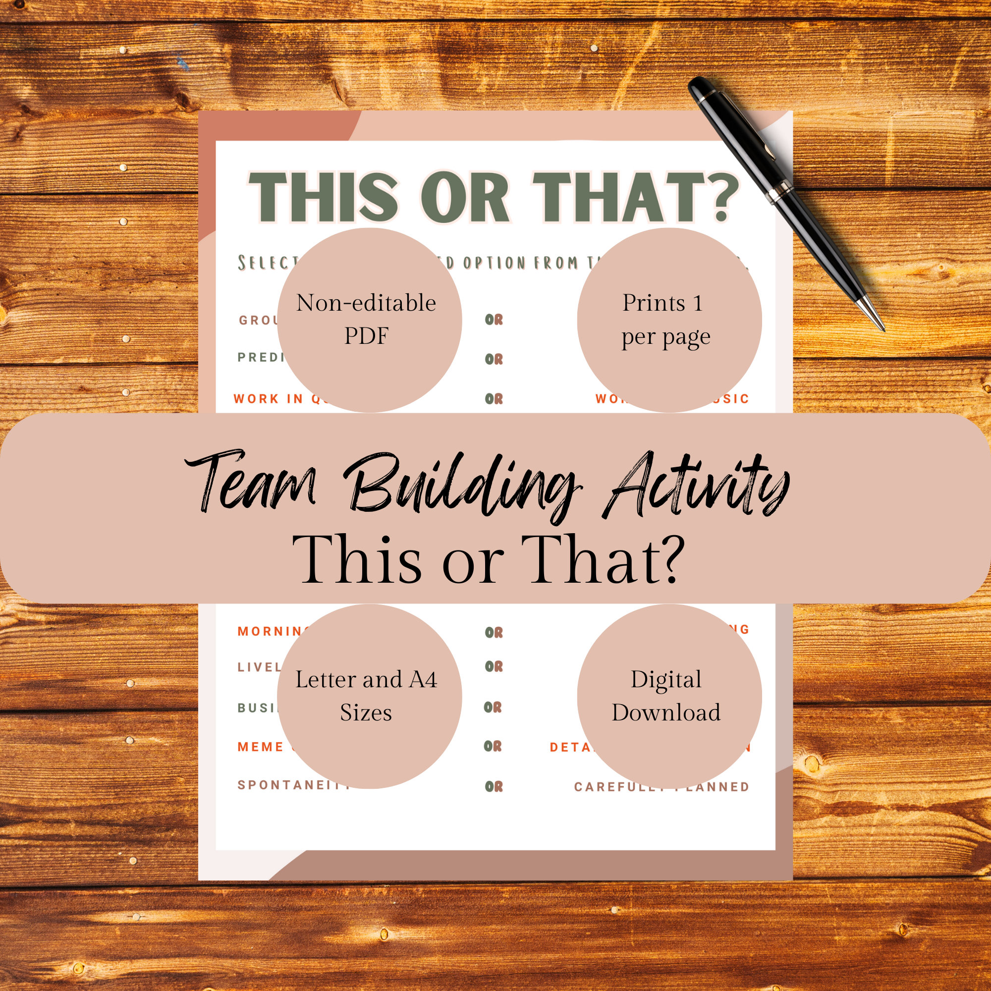 Co-worker This or That Team Building for Staff or Employees Work or ...