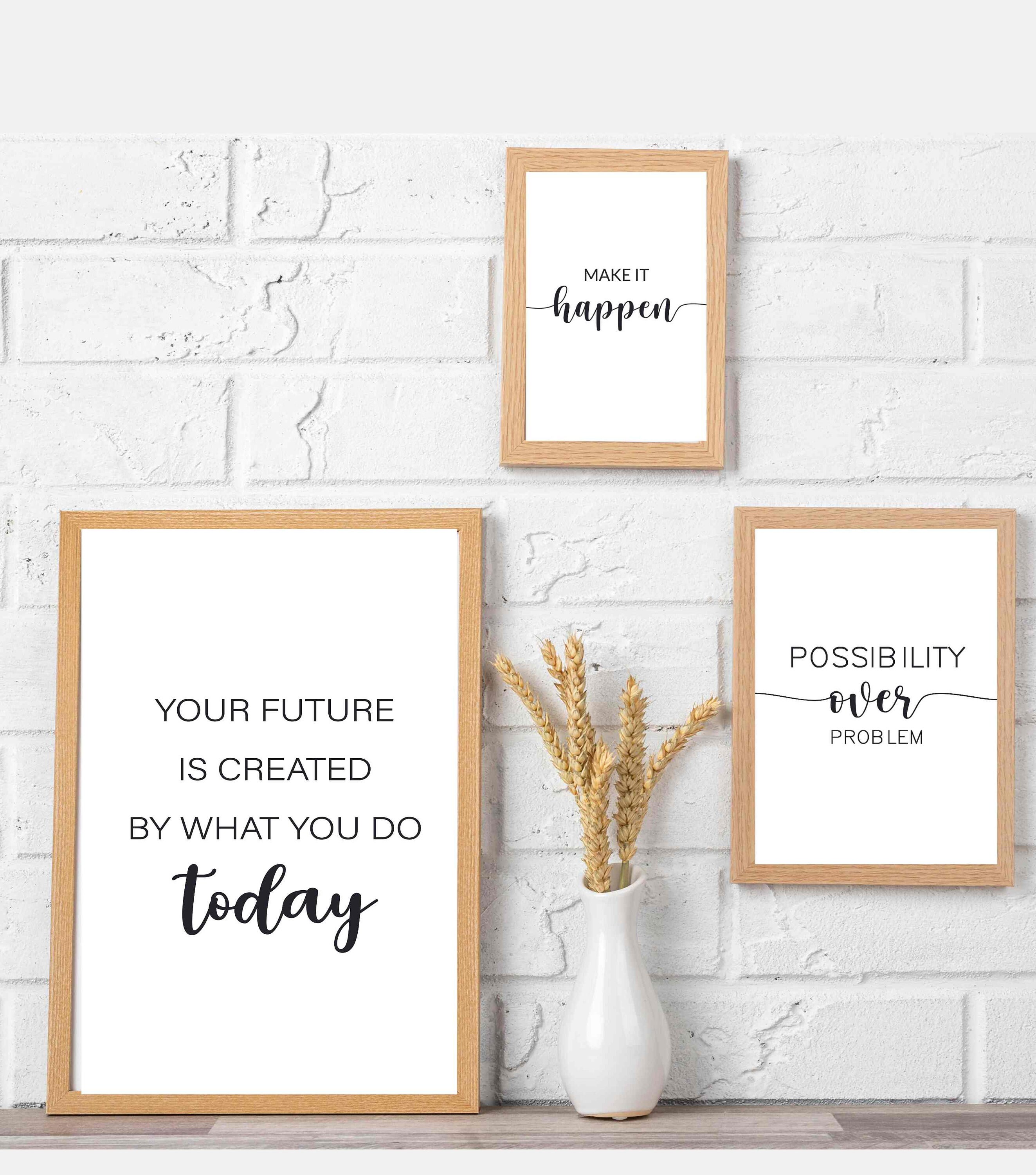 Digital Set of 8 for Team Office Decor Quotes Mindset Wall Art Work ...