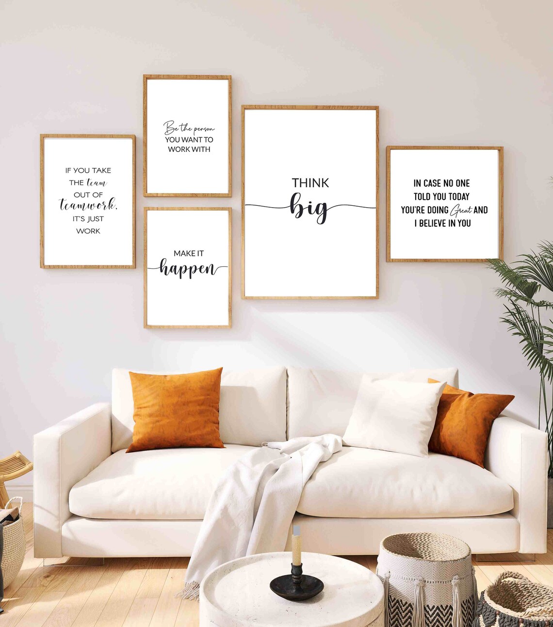 Digital Poster Set for Team Office Decor Quotes Mindset Wall Art Work ...