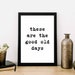 These Are the Good Old Days Quote Office Decor Inspirational Gift ...