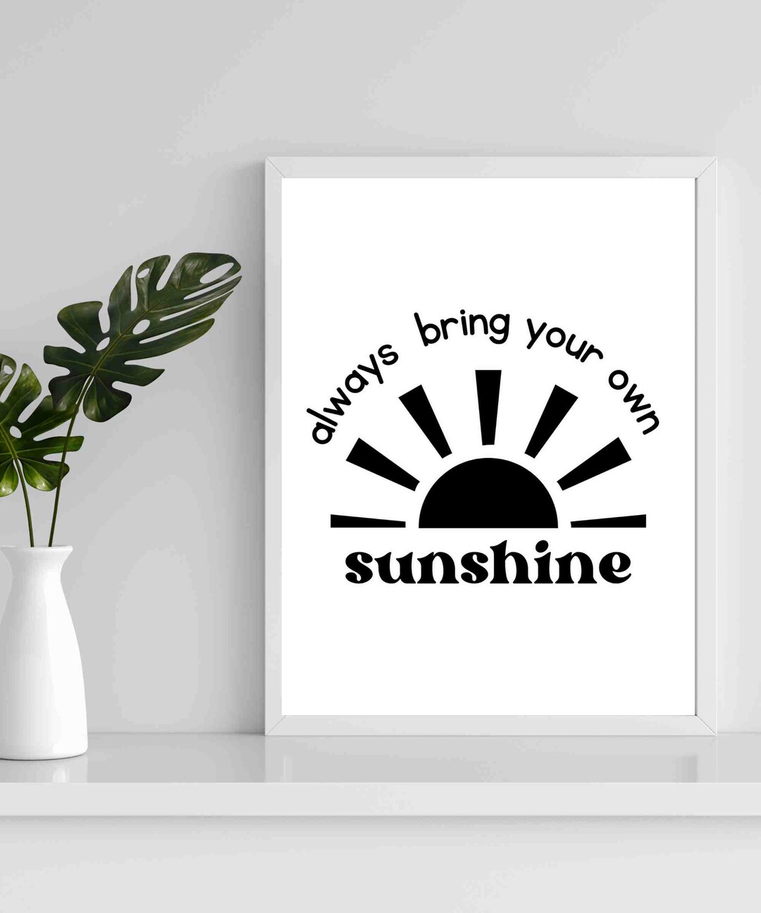 Always Bring Your Own Sunshine Quote Office Decor Inspirational Cubicle ...