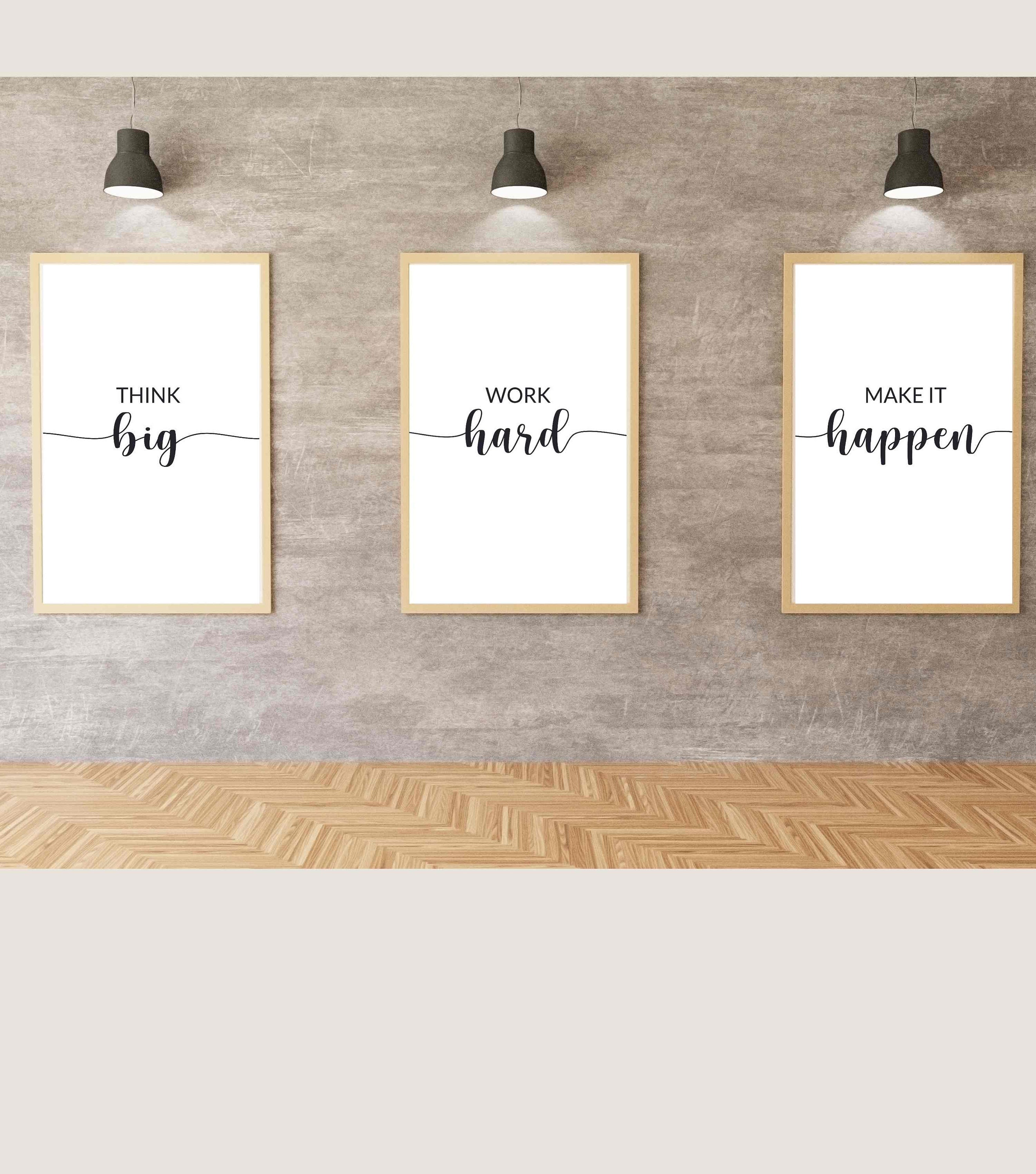 Digital 16 Poster Bundle for Office Decor Team Quotes Mindset Wall Art ...