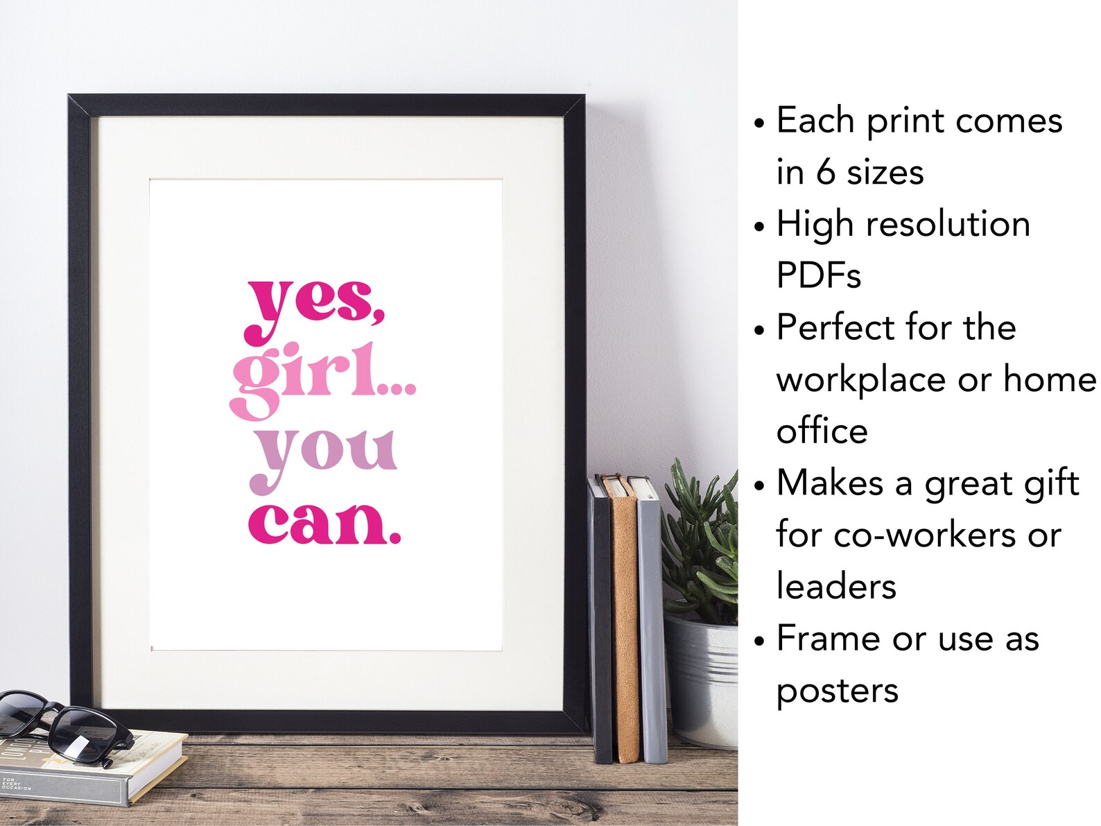Strong Woman Set of 3 Pink and Mauve Printable Inspirational Wall Art ...