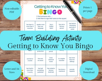 Team Building Bingo Game Office Version - Etsy