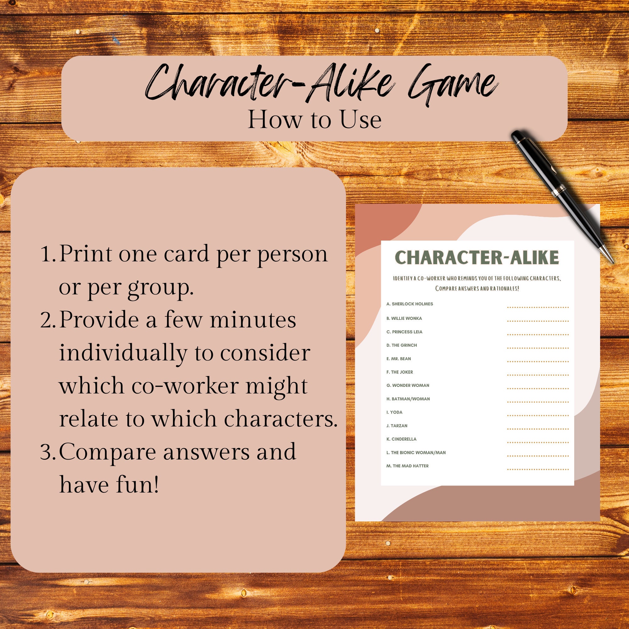 Office Guess the Iconic Character Team Building Game for Office Party ...