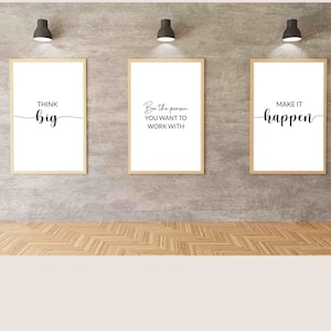 Digital Poster Set for Team Office Decor Quotes Mindset Wall Art Work ...