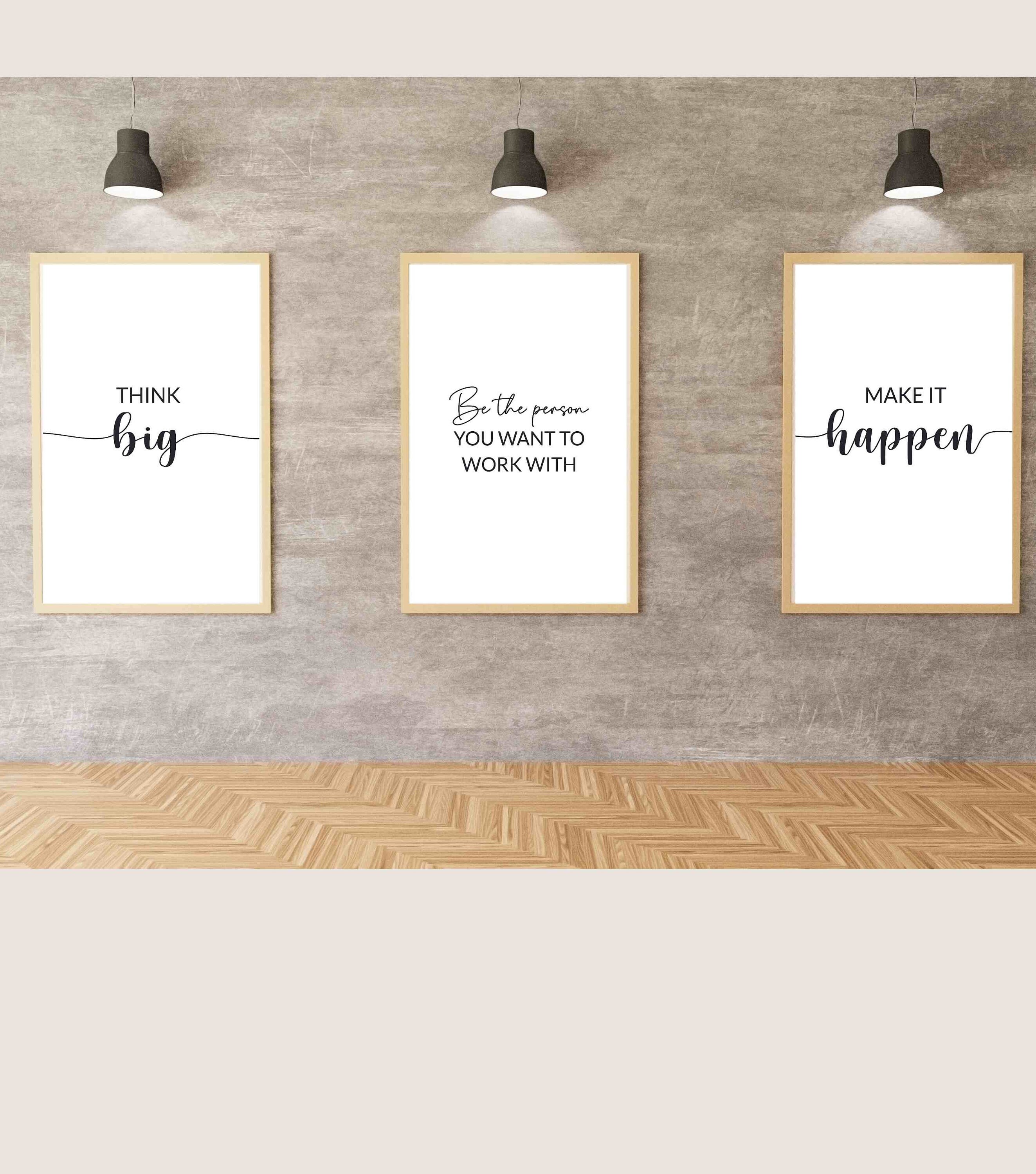 Digital Poster Set for Team Office Decor Quotes Mindset Wall Art Work ...
