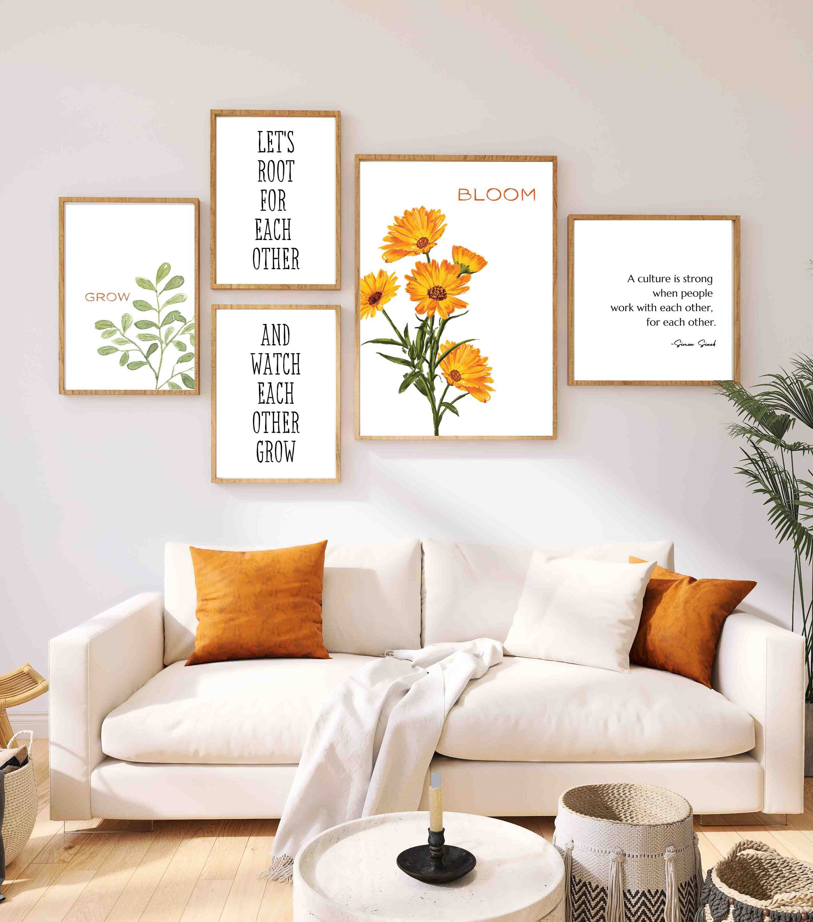 Digital Set of 8 for Team Office Decor Quotes Mindset Wall Art Work ...