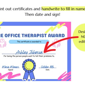 Funny Employee Recognition Certificate Staff Acknowledgement Party ...