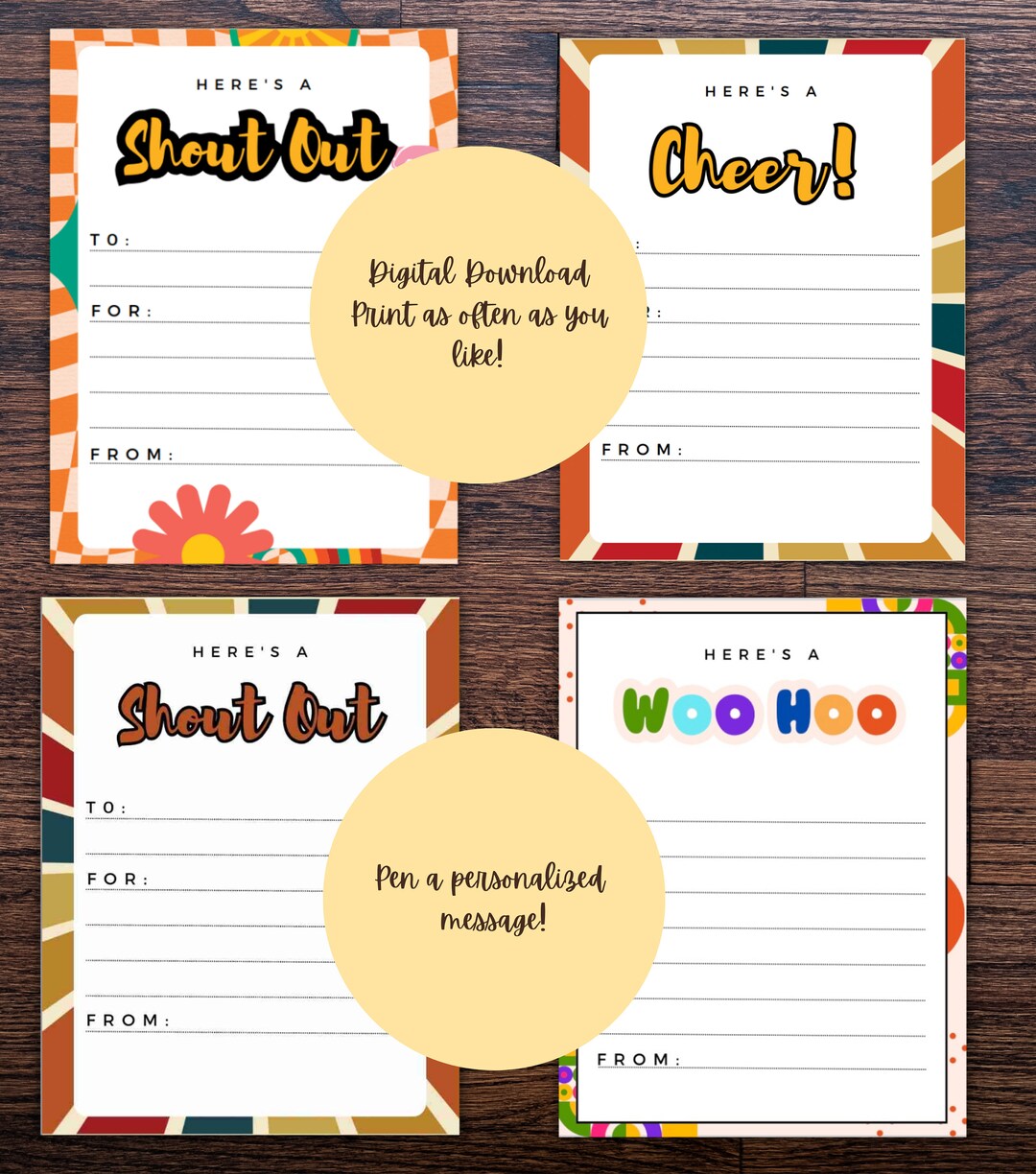 4 Sets of Recognition Shout Out Cards Student Reward Acknowledgement ...