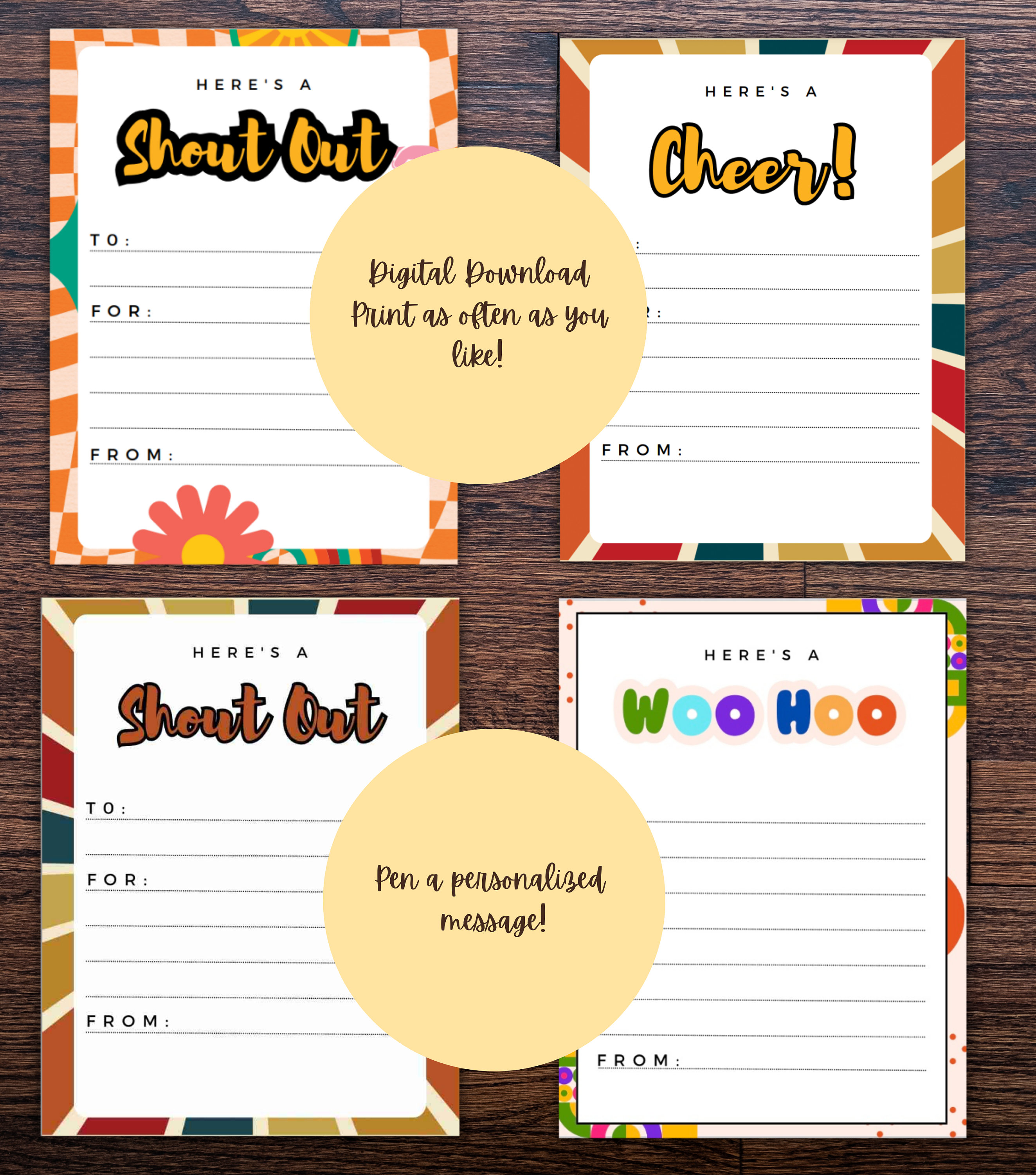 4 Sets of Recognition Shout Out Cards Student Reward Acknowledgement ...