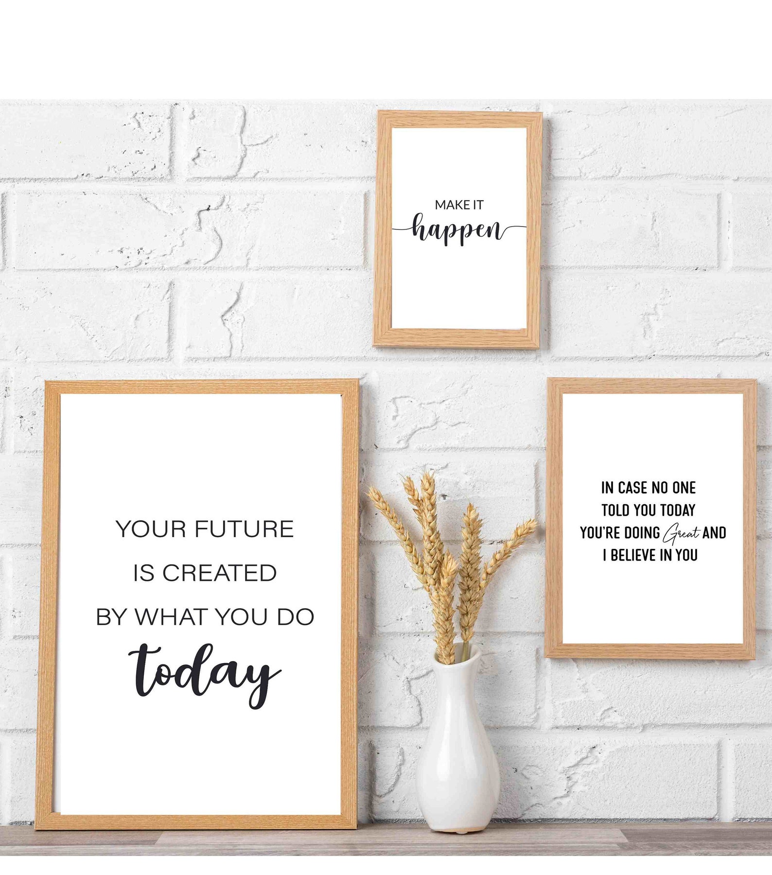 Digital Poster Set for Team Office Decor Quotes Mindset Wall Art Work ...