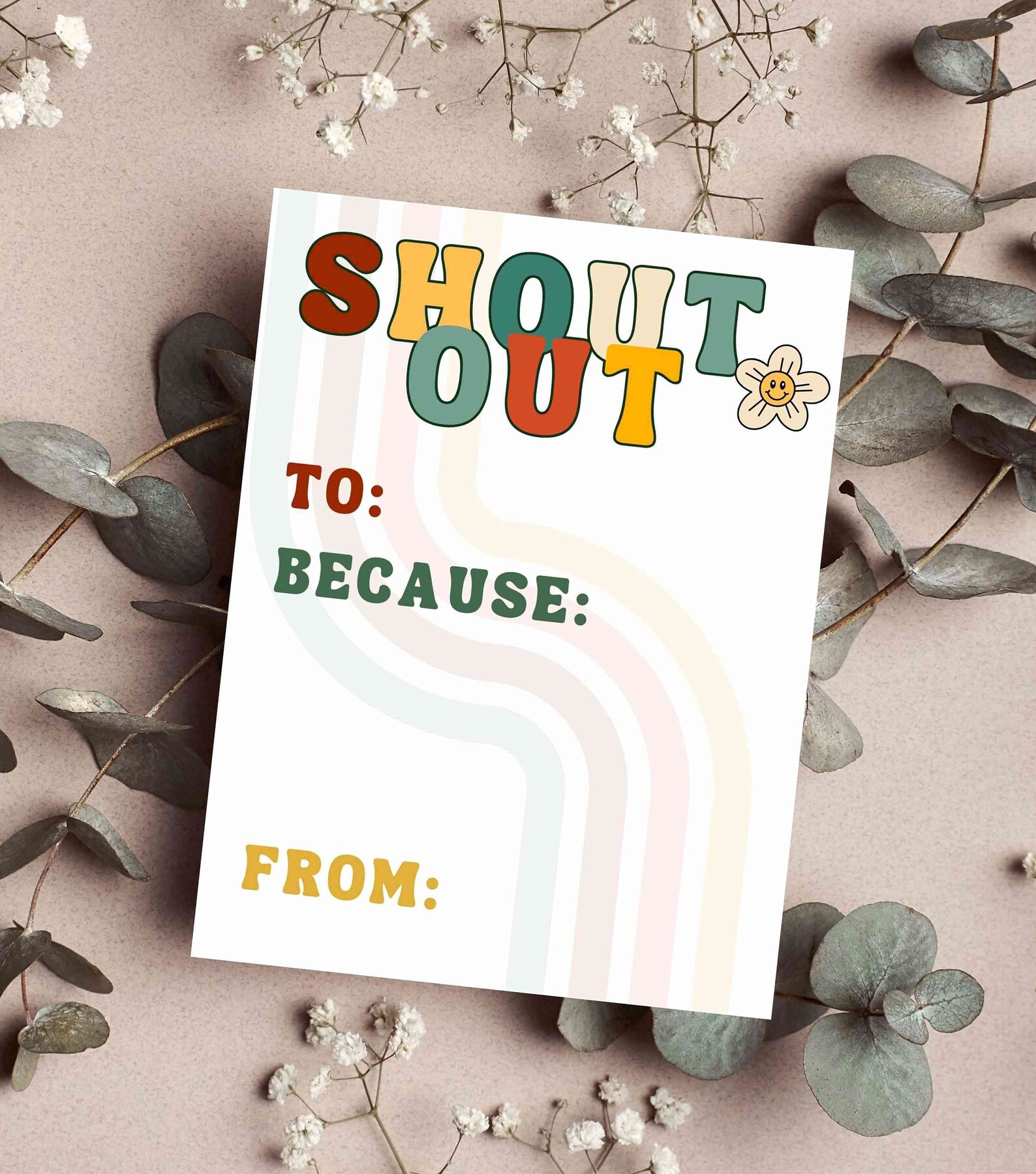 Retro Mod Recognition Shout Out Cards Student Reward Acknowledgement ...