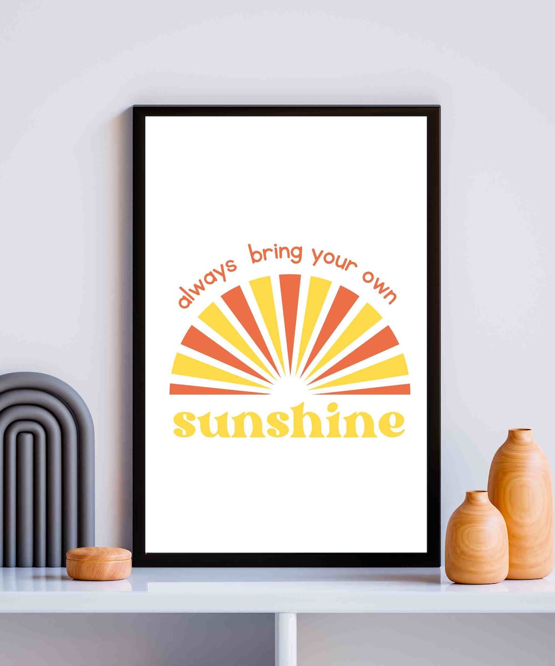 Always Bring Your Own Sunshine Quote Office Decor Inspirational Cubicle ...