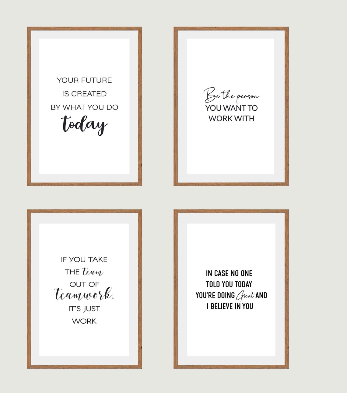 Digital Poster Set Inspirational Wall Art for Home Office Wall Art ...