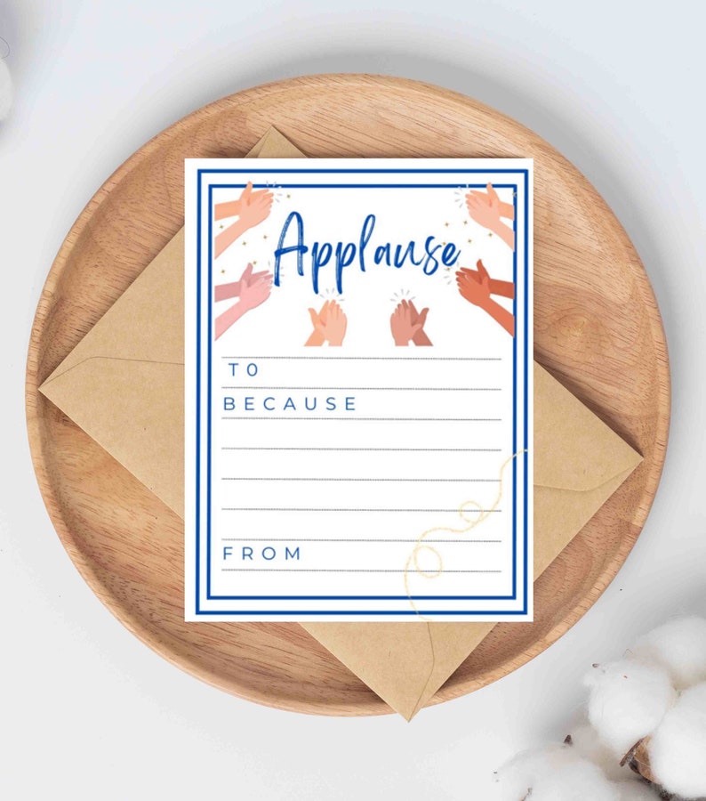 Applause Recognition Shout Out Cards Student Reward Acknowledgement ...