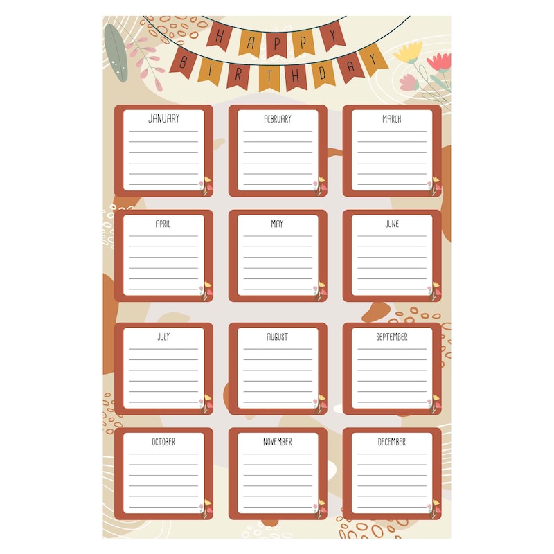Classroom Birthday Chart - Etsy