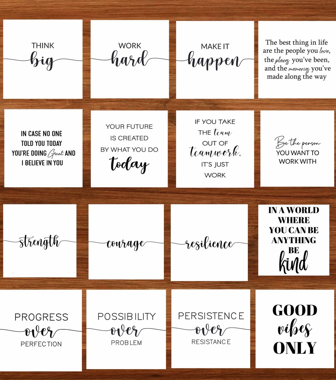 Digital 16 Poster Bundle for Office Decor Team Quotes Mindset Wall Art ...