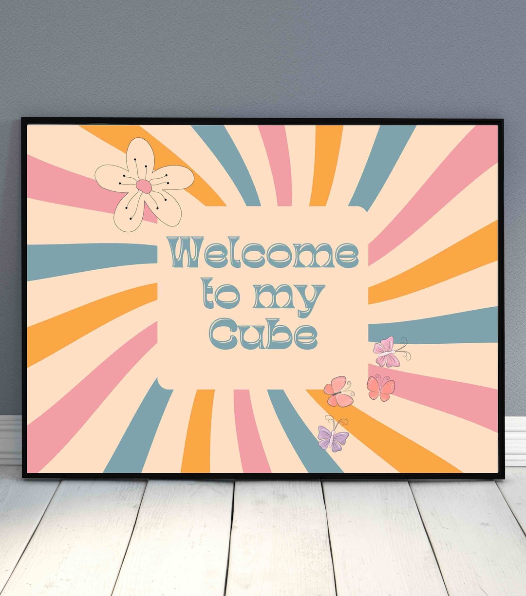 Digital Mod Cubicle Decor for Office Sign Quote Poster Workplace ...