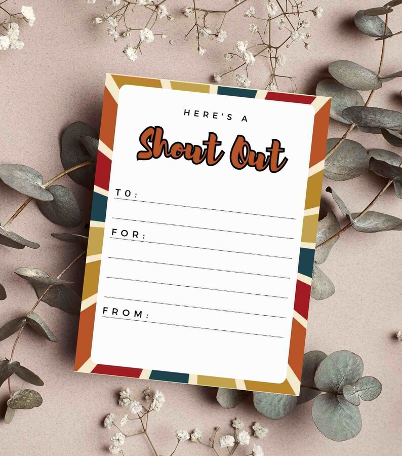 4 Sets of Recognition Shout Out Cards Student Reward Acknowledgement ...