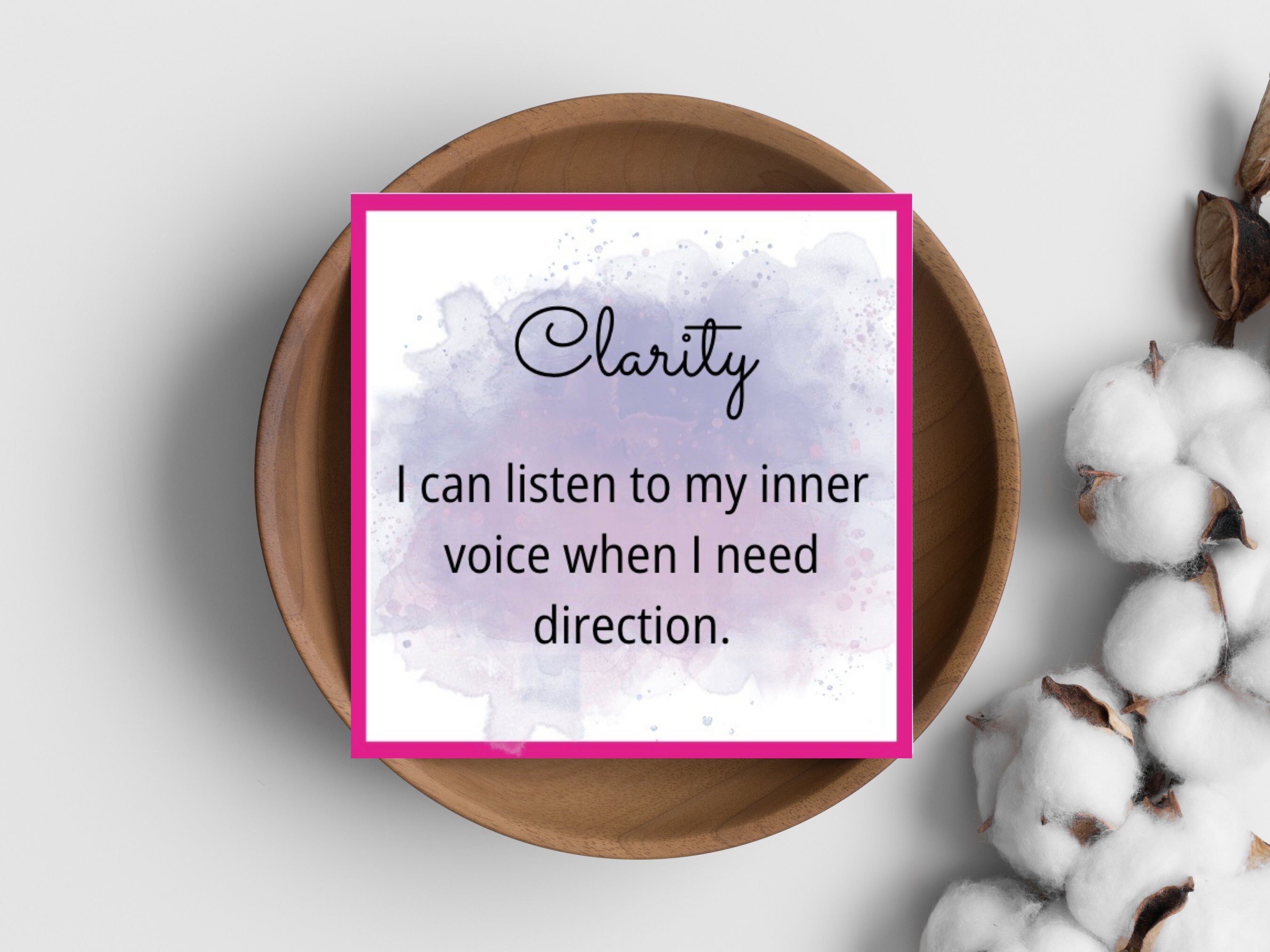 Digital Printable Affirmation Card Set for Motivation Daily Positivity ...