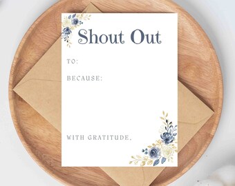 Recognition Shout Out Cards Student Reward Acknowledgement Staff ...