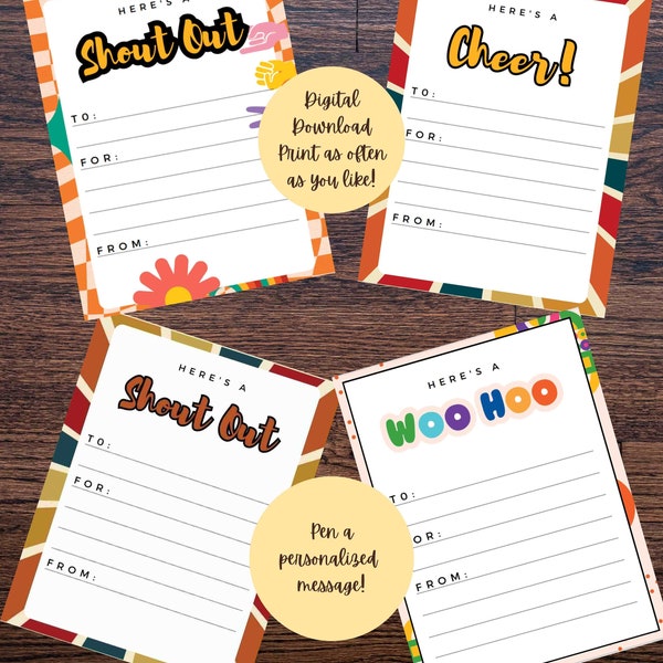 Employee Kudos Cards - Etsy