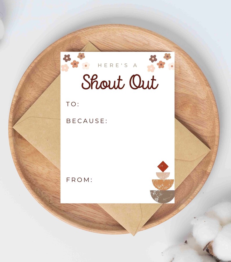 Boho Floral Recognition Shout Out Cards Student Reward - Etsy