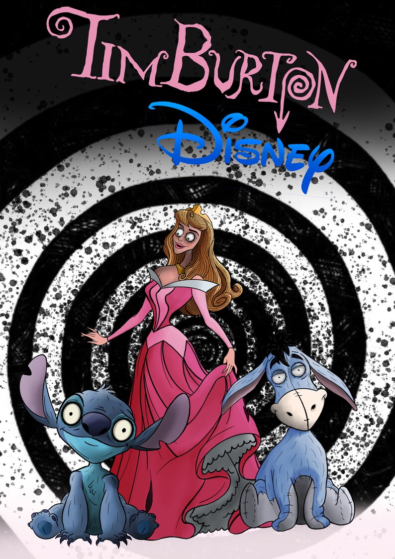 Tim Burton Styled Disney Poster - Etsy