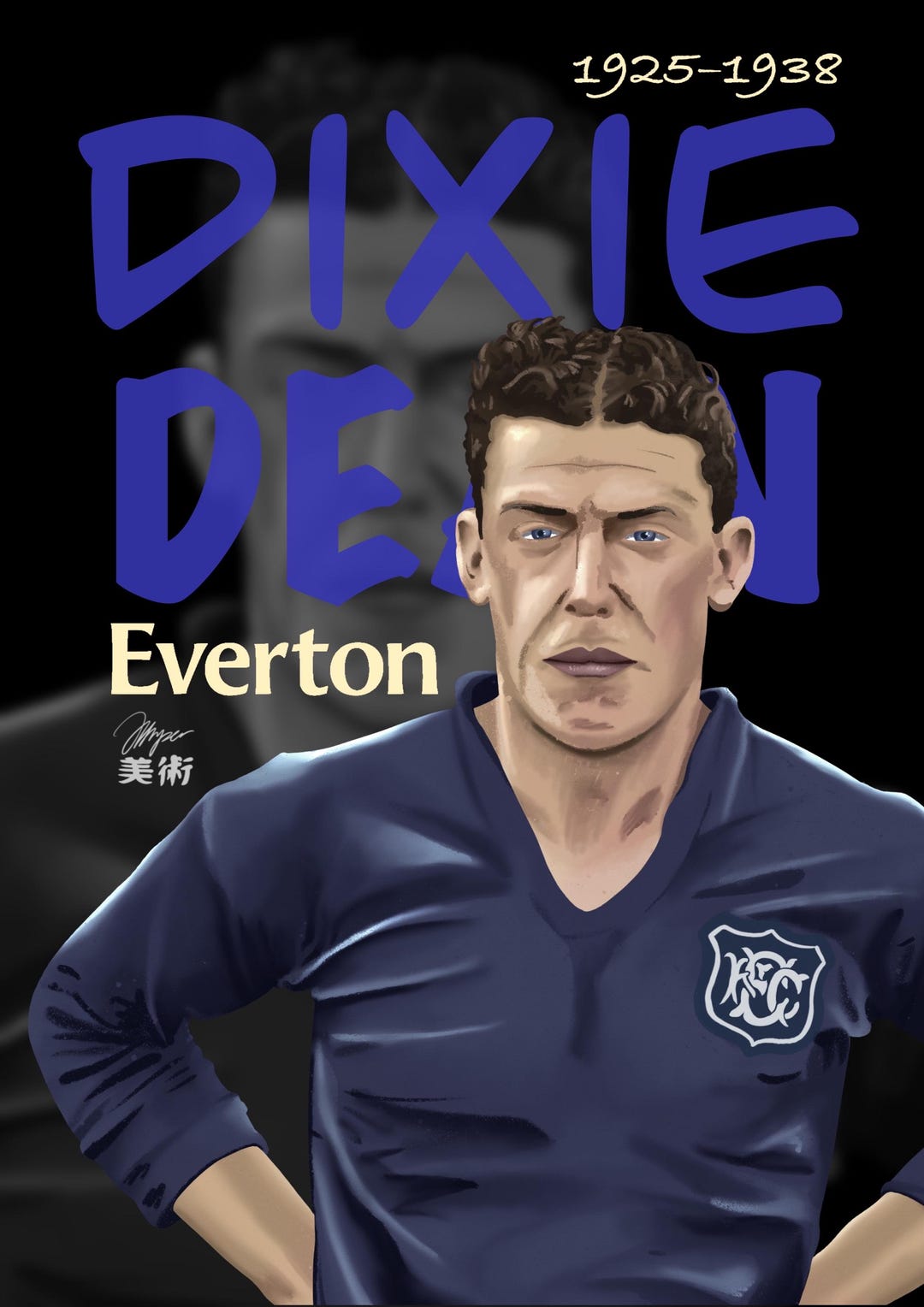 Dixie Dean Everton FC Poster – Football Legend Wall Art - Etsy