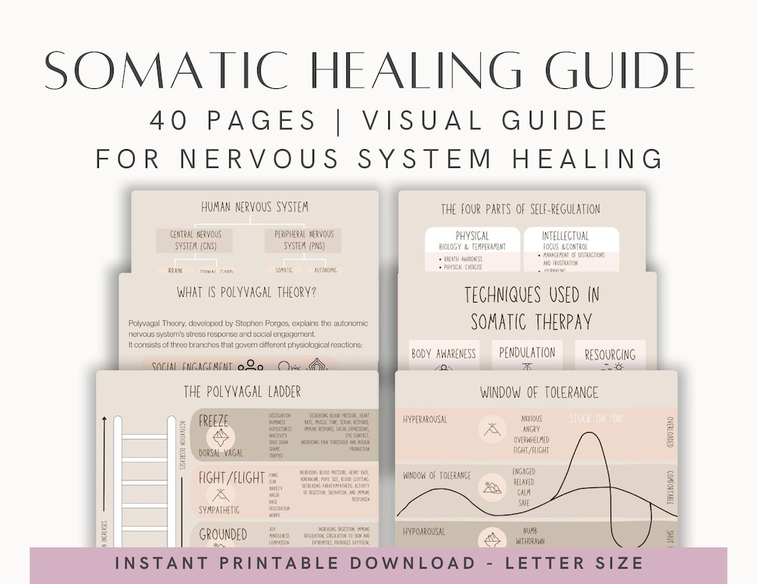 Somatic Healing Guide | Trauma Healing Infographics | Polyvagal Nervous ...