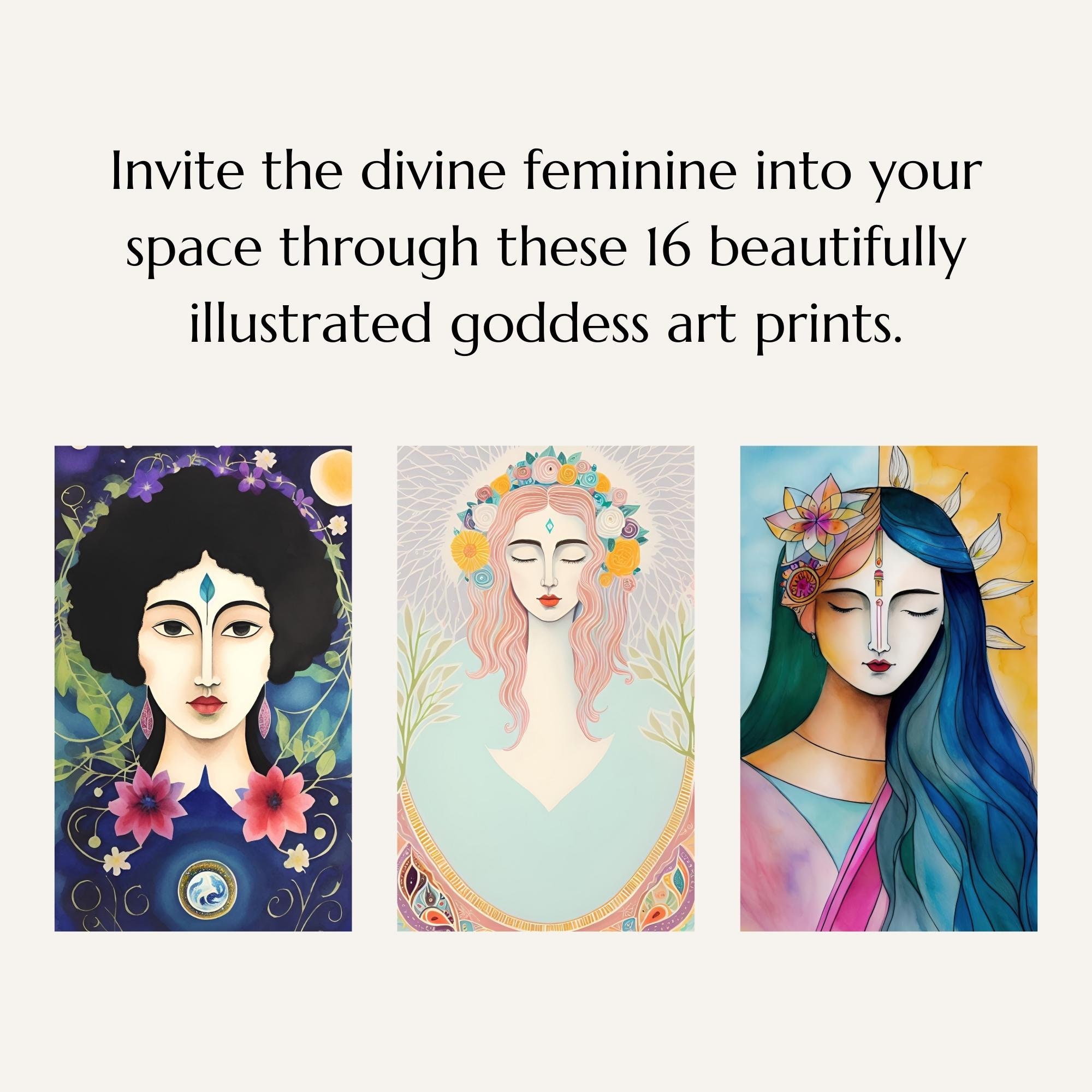 Greek Goddess Collection 16 Art Prints Sacred Divine Feminine Art ...