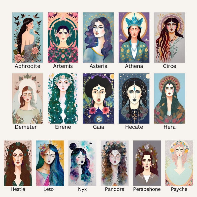 Greek Goddess Collection | 16 Art Prints | Sacred Divine Feminine Art ...
