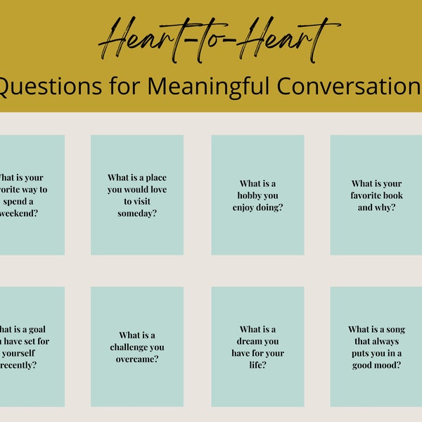 Conversation Cards Printable - Etsy
