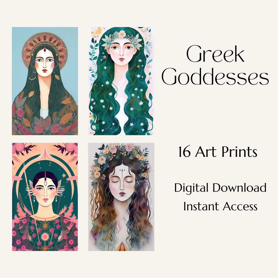 Greek Goddess Collection 16 Art Prints Sacred Divine Feminine Art ...