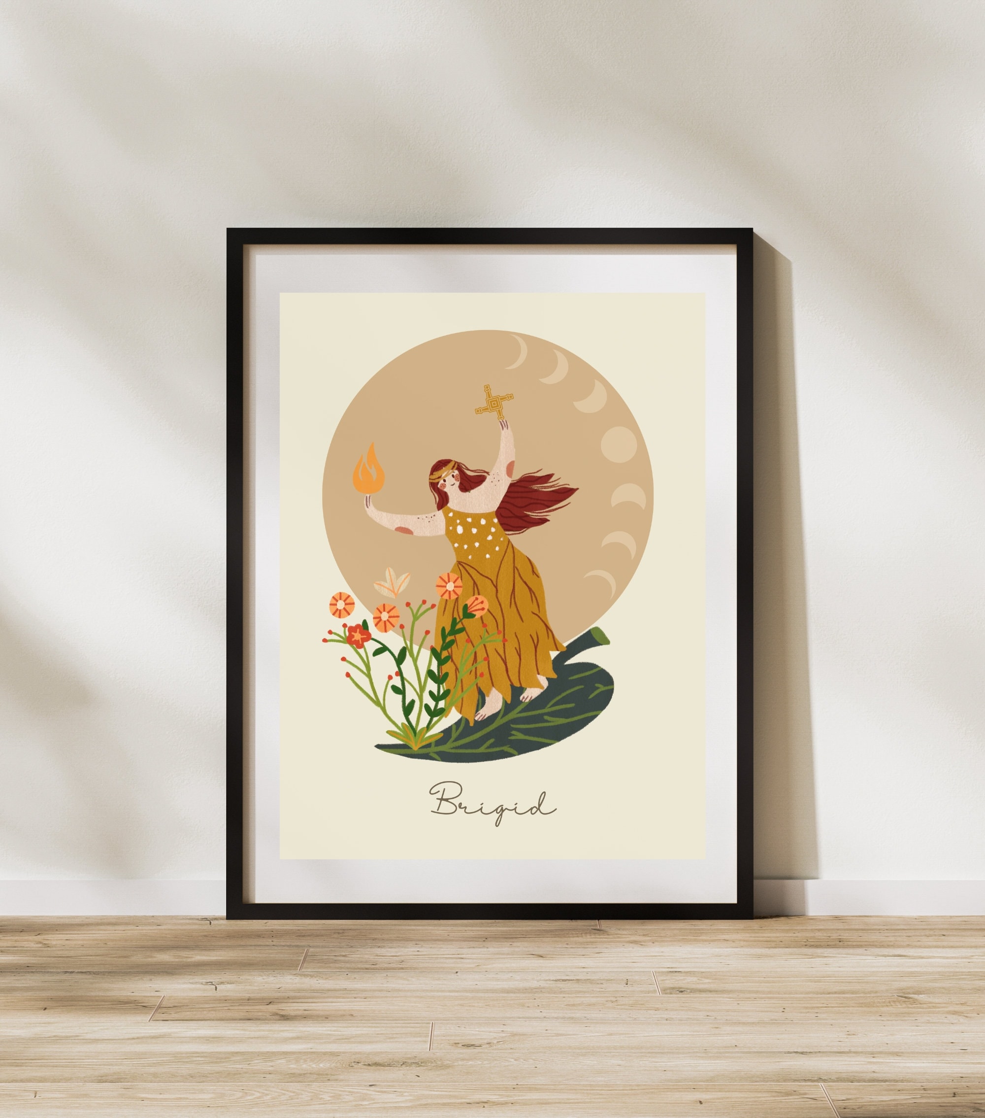 Brigid Göttin Kunstdruck Brigit Bridget Brigid von Kildare - Etsy.de