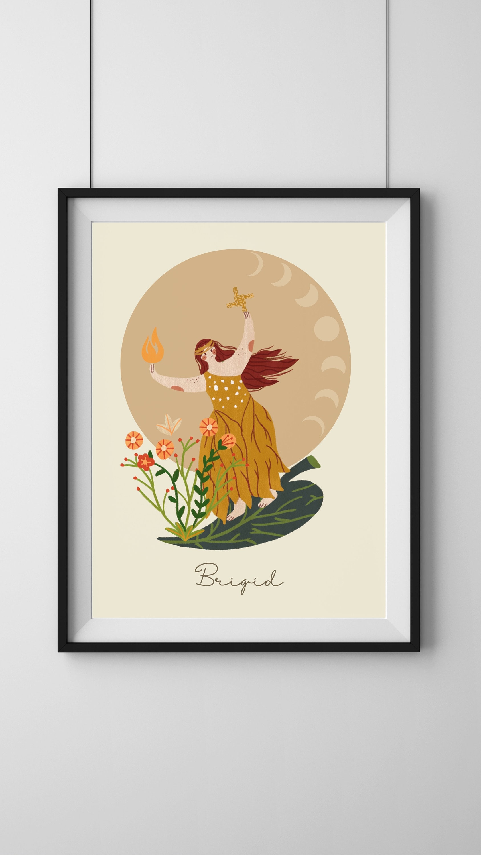Brigid Göttin Kunstdruck Brigit Bridget Brigid von Kildare - Etsy.de
