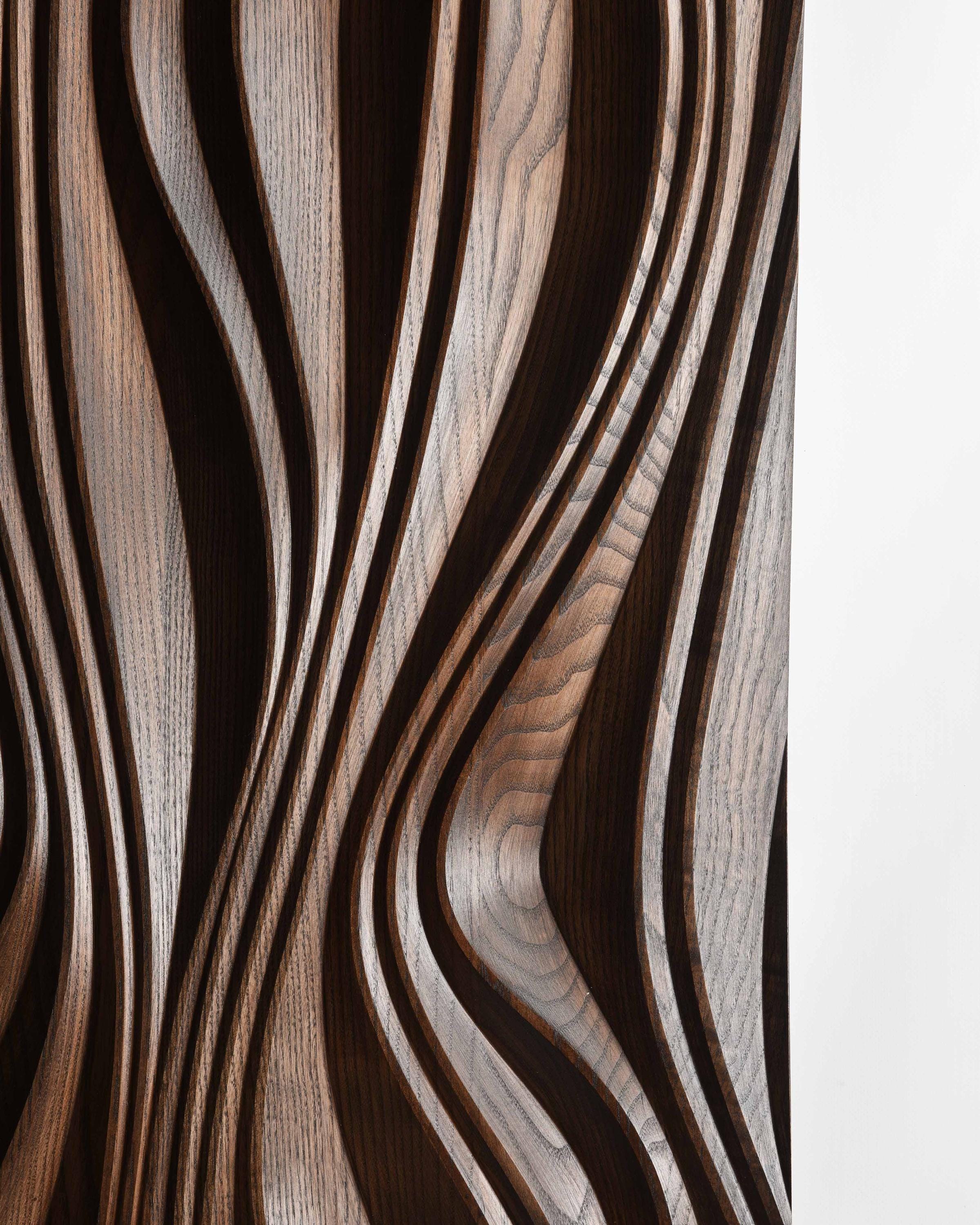 Solid Ash Square Wall Panel – Forest Carved Design - Etsy