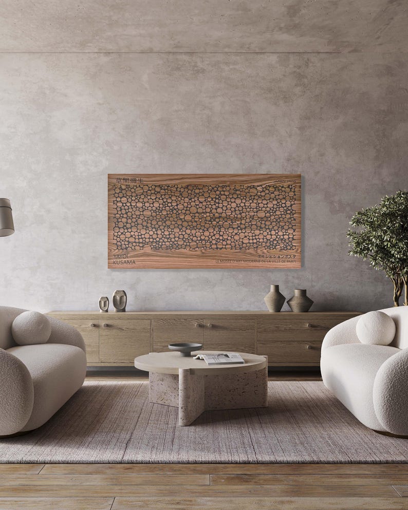 Walnut and Black Wall Panel – “bubbles” Geometric Carved Design - Etsy