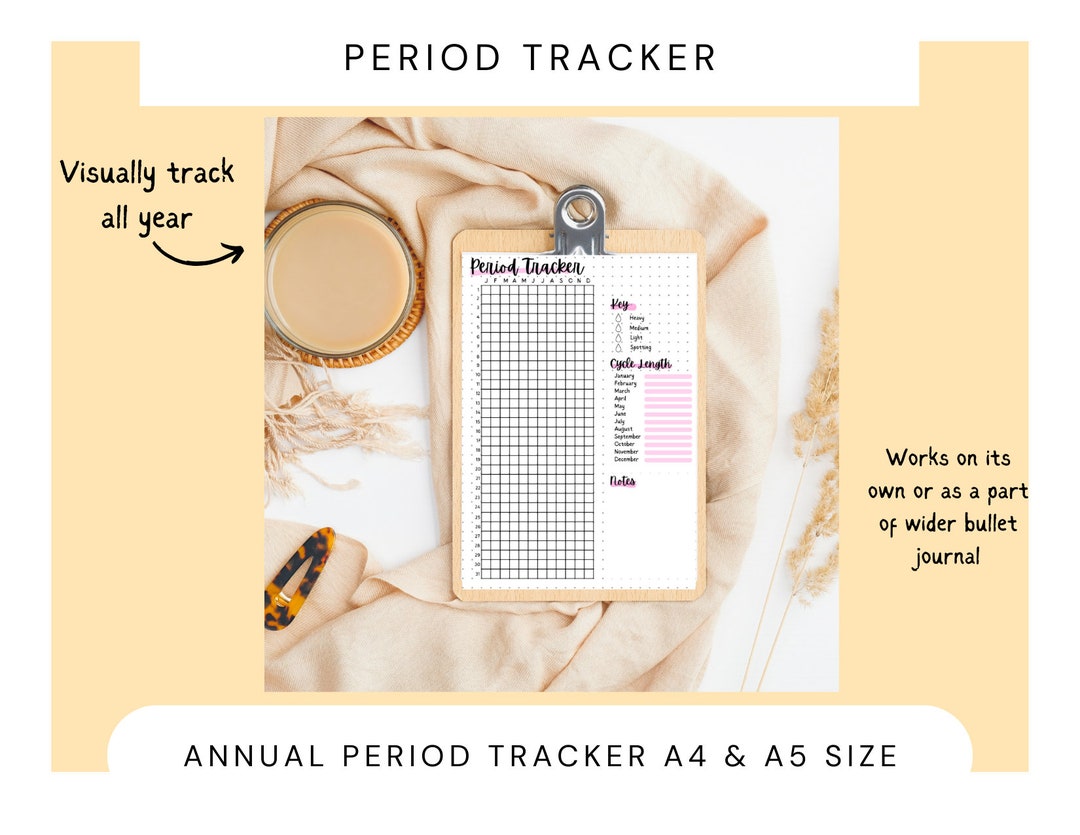 Period Tracker Cycle Tracker Printable Menstrual Cycle Period Journal ...