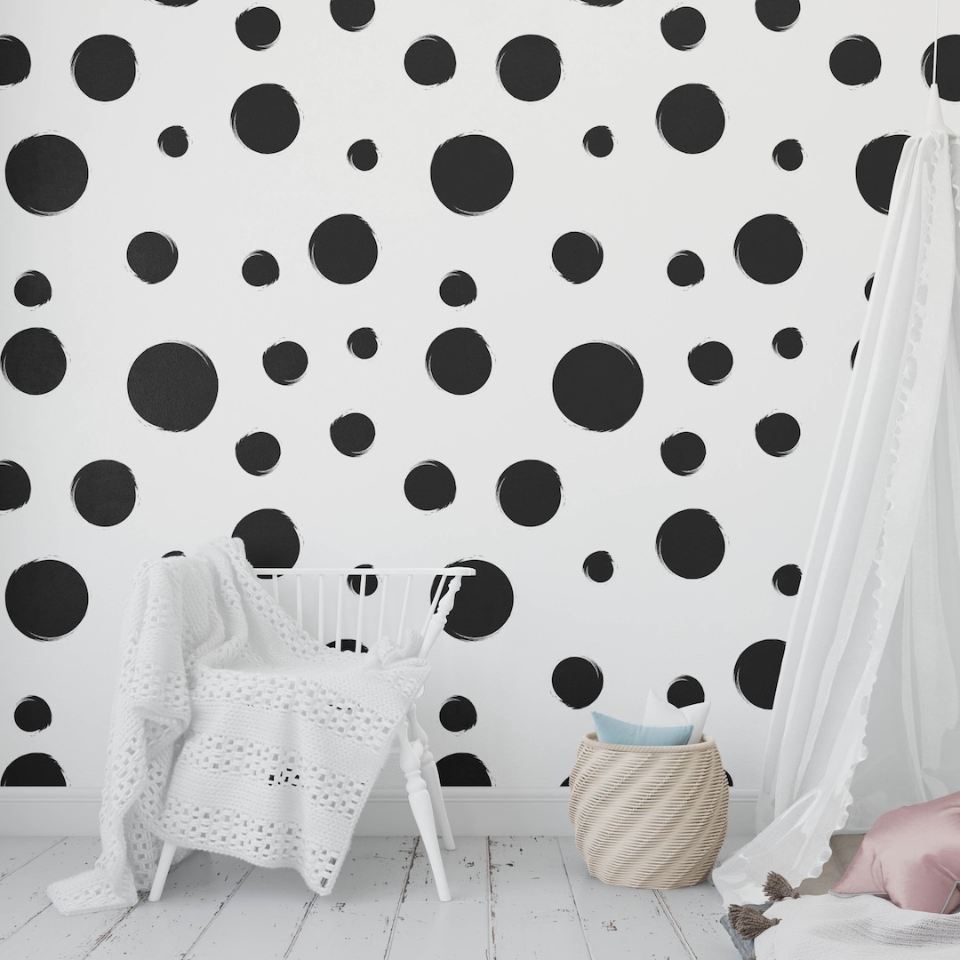 Dalmatian Polka-dot Removable Wallpaper Mural for Child's Bedroom or ...
